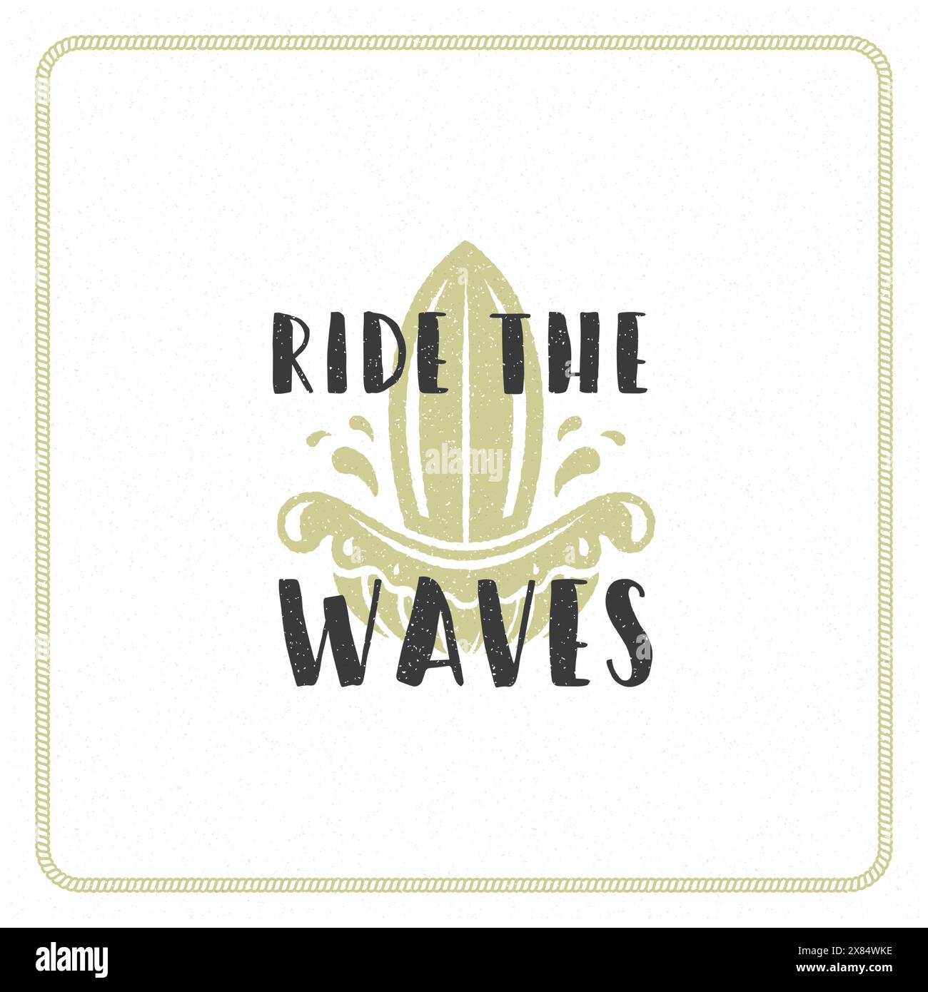 Surfing typography inspirational quote design for poster or apparel ...