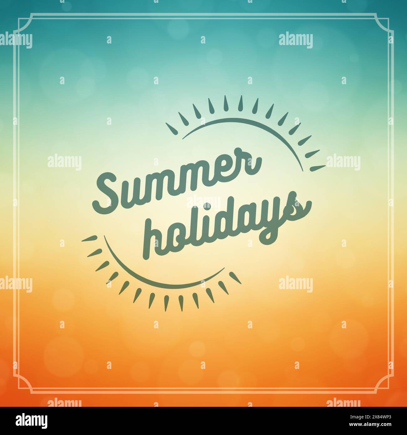 Summer holidays label or badge typography slogan design for poster or ...