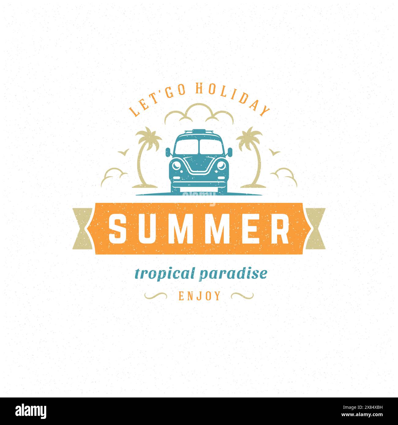 Summer holidays label or badge typography slogan design for poster or ...