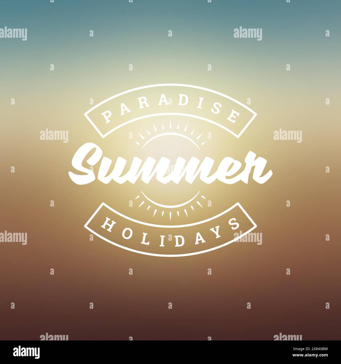 Summer holidays label or badge typography slogan design for poster or ...