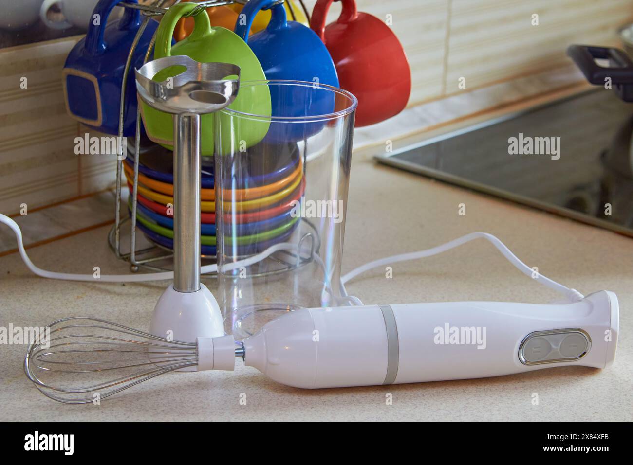 blender for the kitchen for making cakes and beating eggs Stock Photo ...