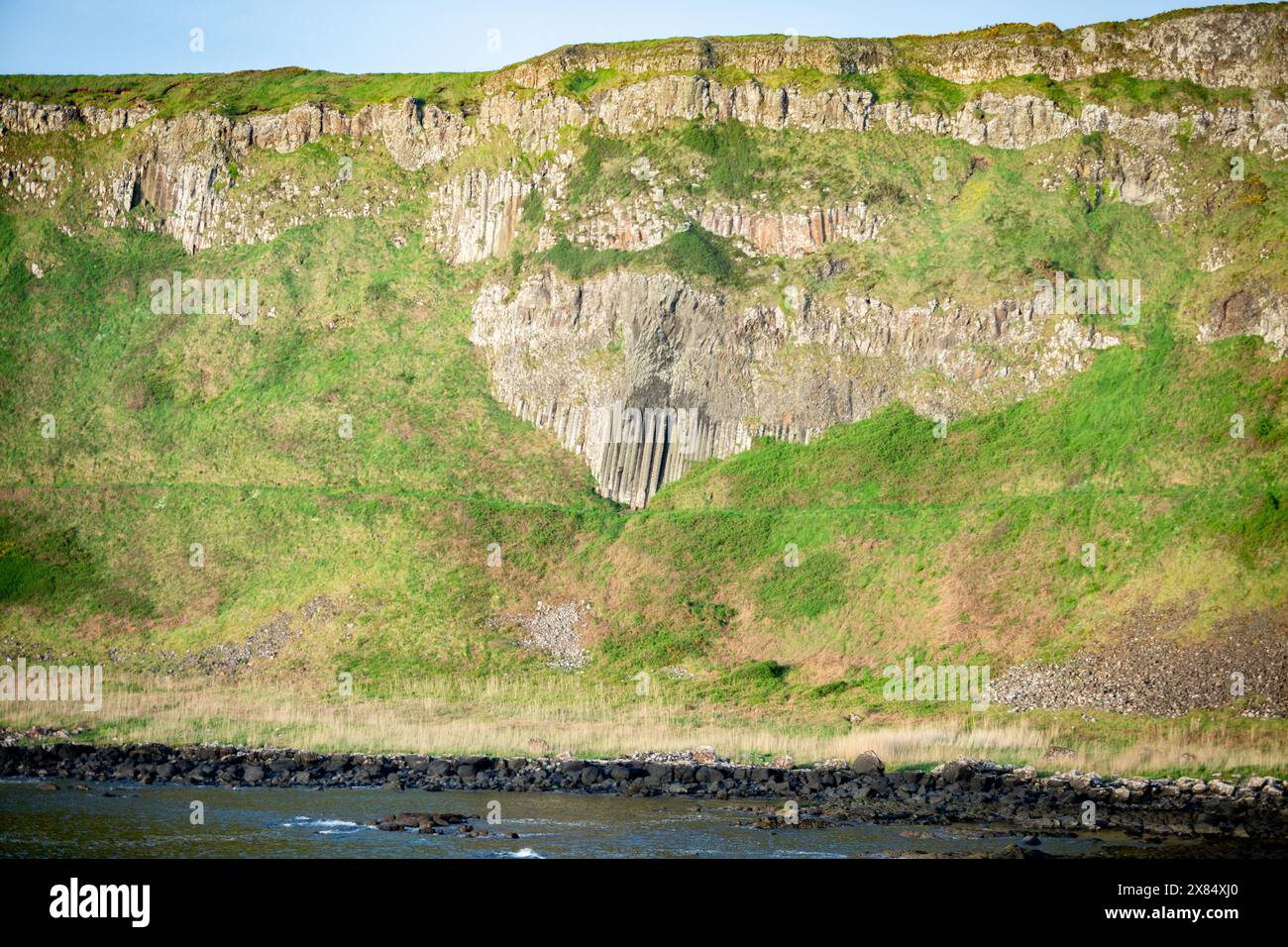 The Organ rock formation at the Giant's Causeway in Northern Ireland ...