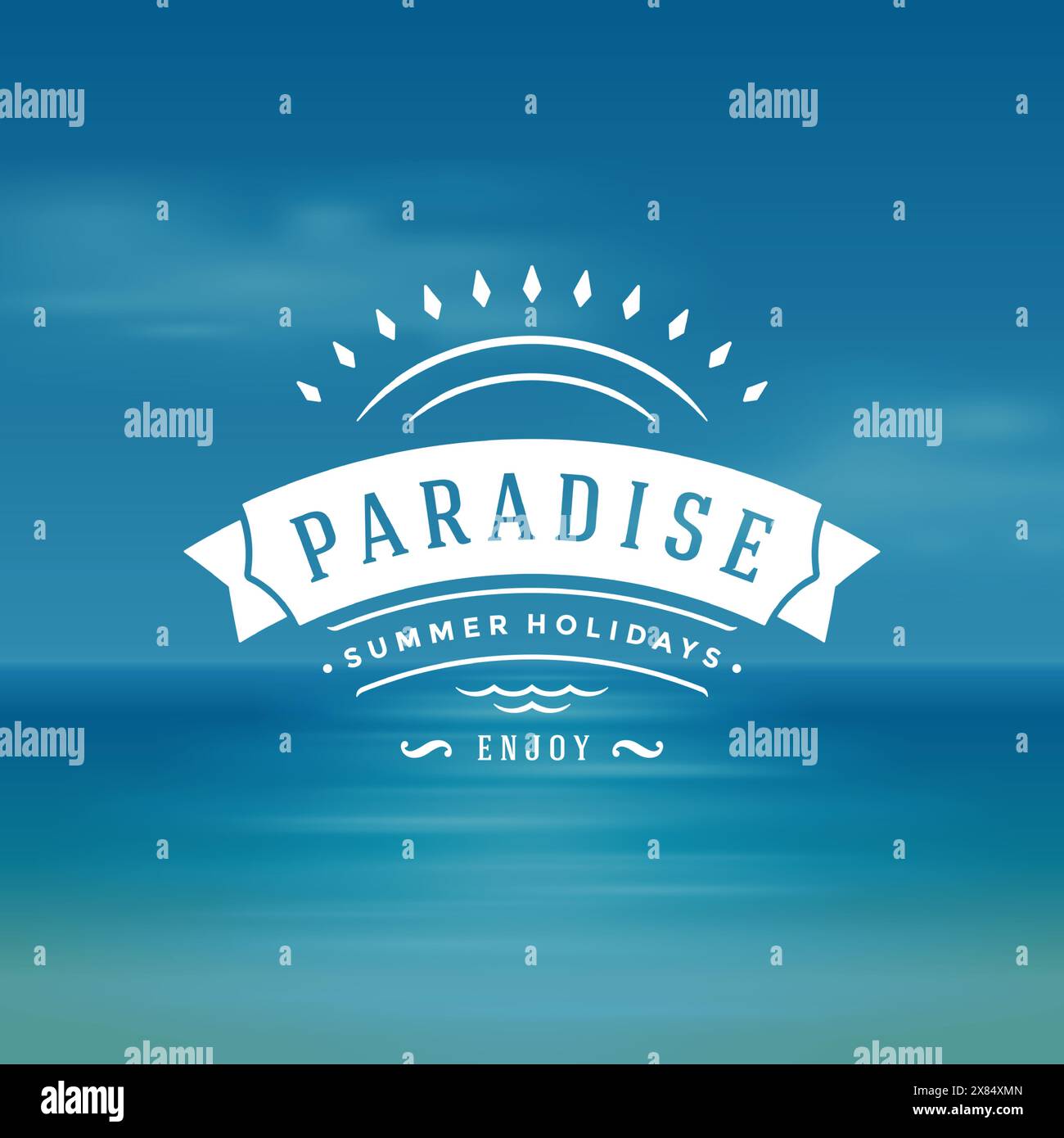 Summer holidays label or badge typography slogan design for poster or ...