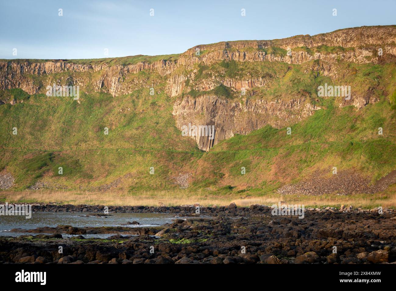 The Organ rock formation at the Giant's Causeway in Northern Ireland ...