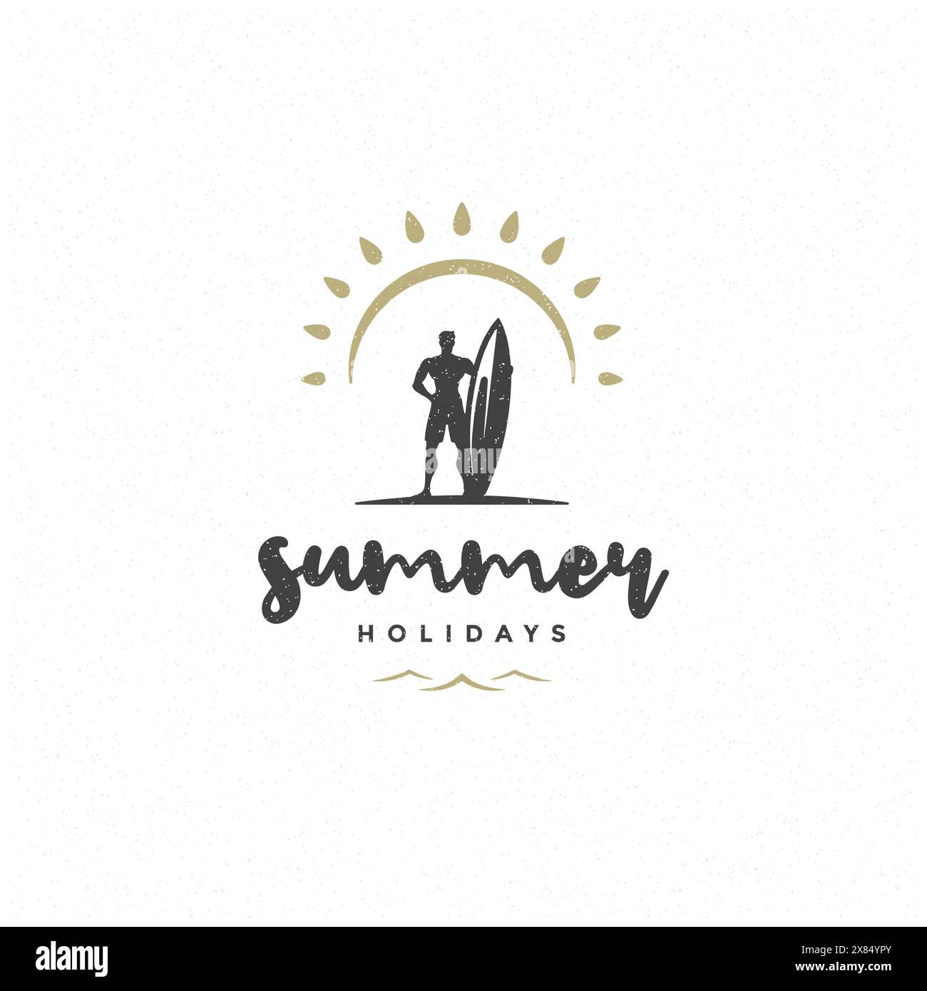 Summer holidays label or badge typography slogan design for poster or ...