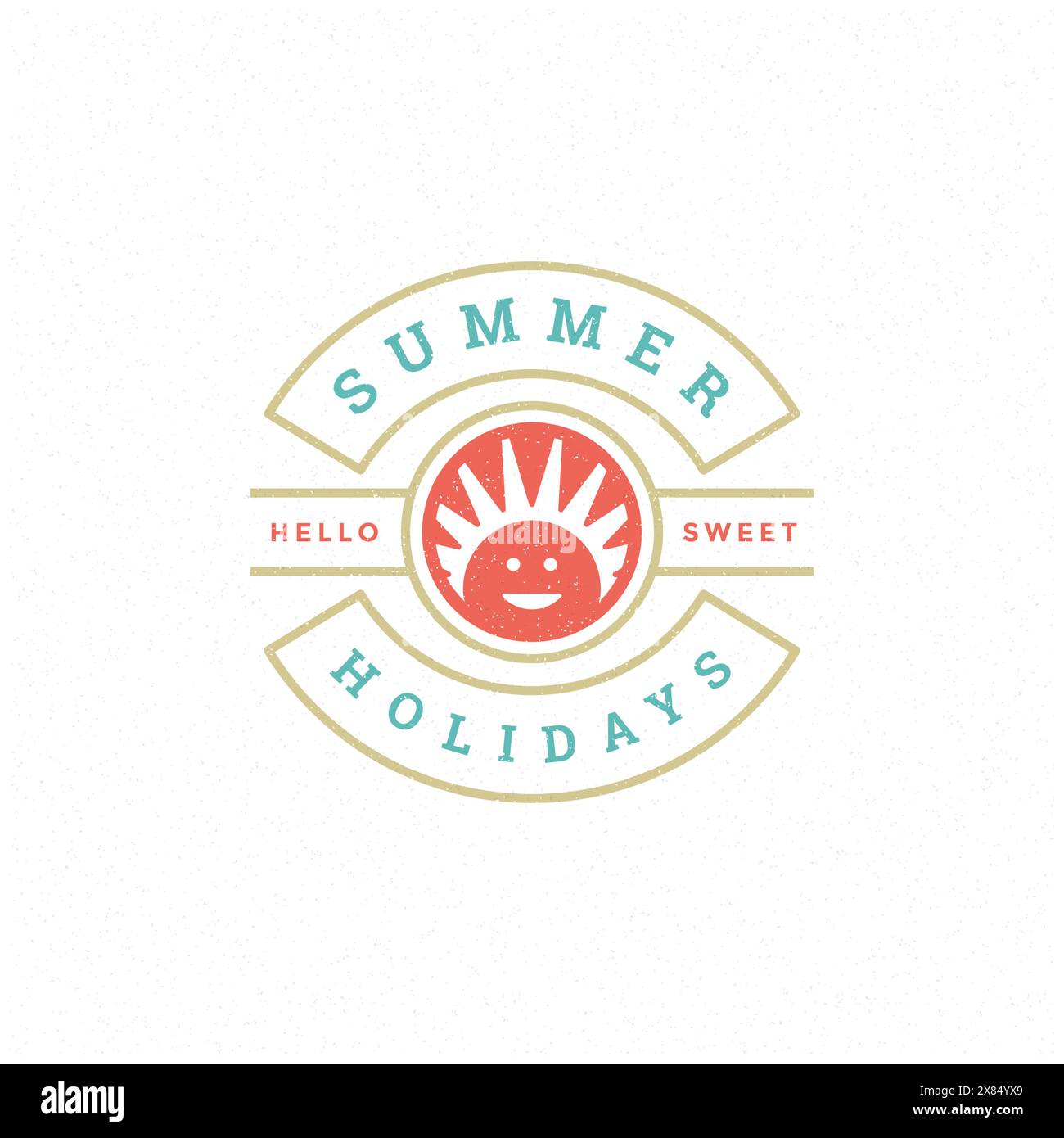 Summer holidays label or badge typography slogan design for poster or ...