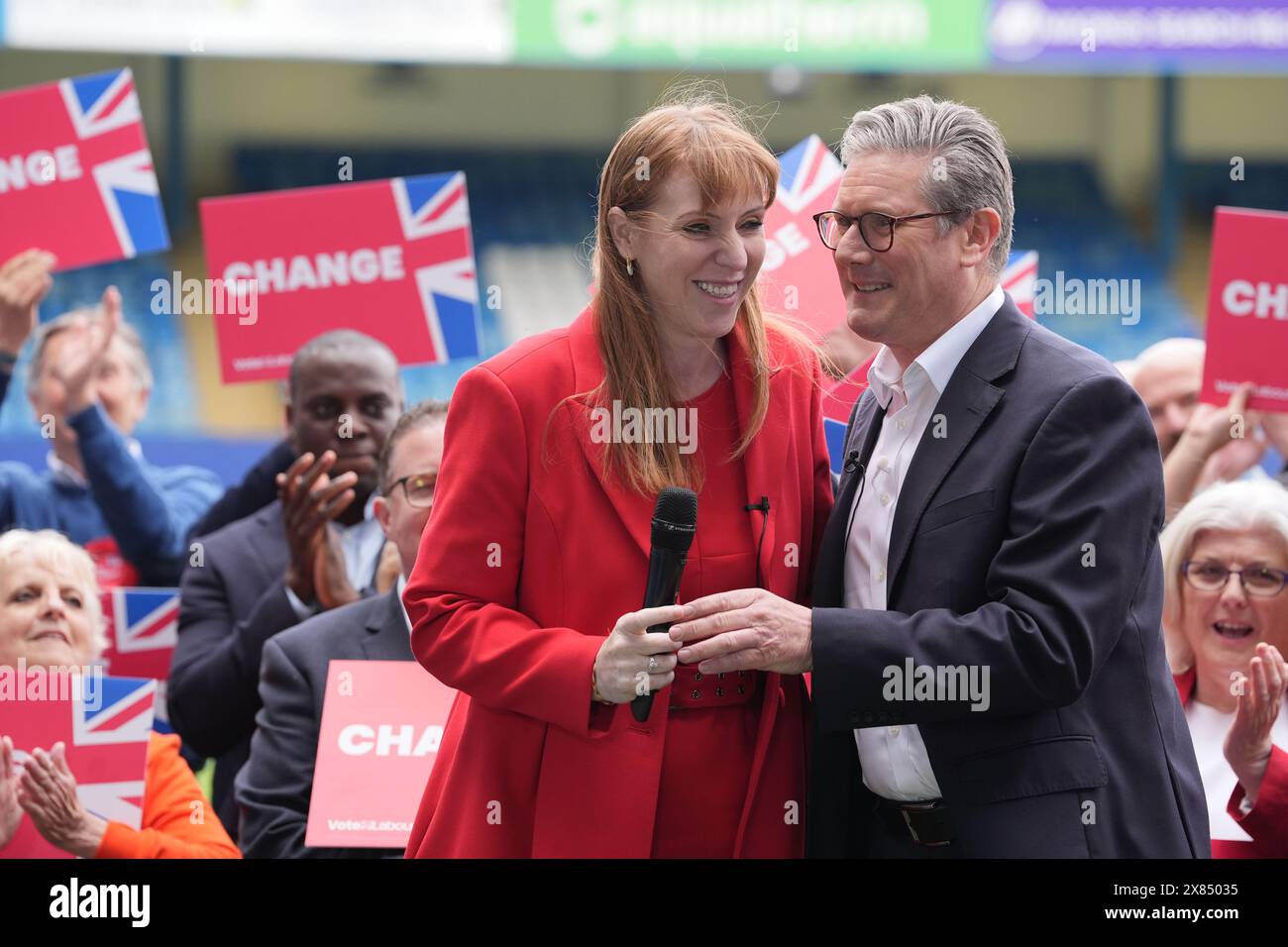 Labour Party leader Sir Keir Starmer and Labour deputy leader Angela ...