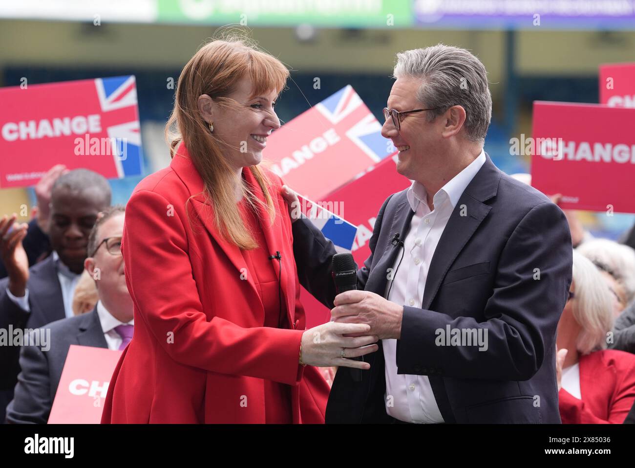 Labour Party leader Sir Keir Starmer and Labour deputy leader Angela ...
