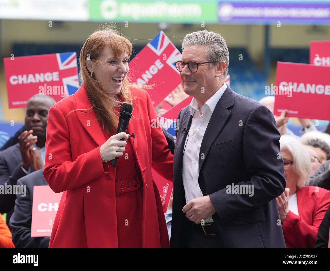 Labour Party leader Sir Keir Starmer and Labour deputy leader Angela ...