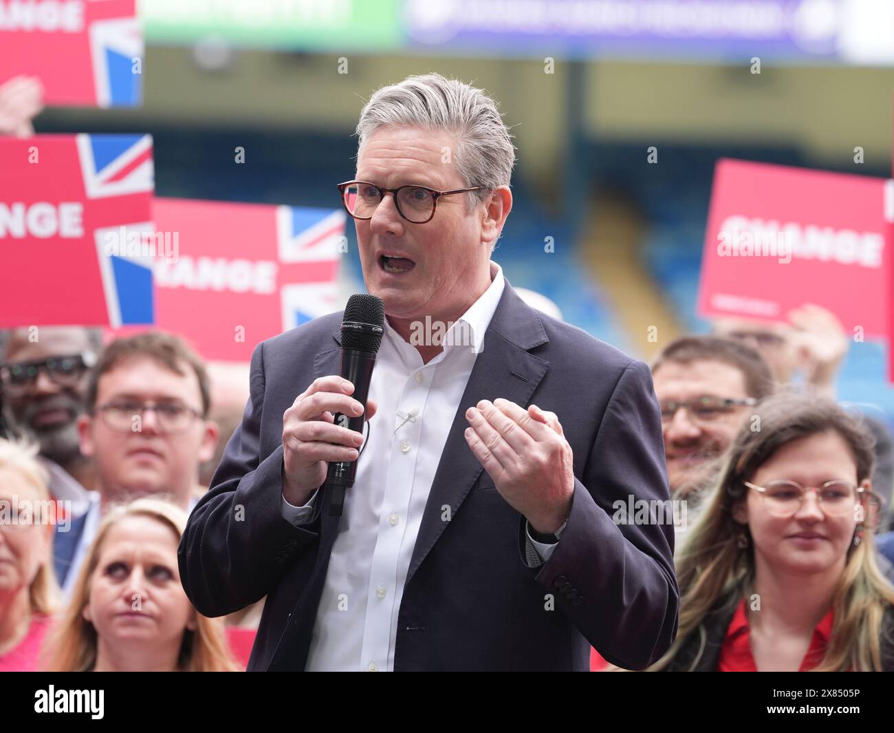 Labour Party leader Sir Keir Starmer during a visit to Gillingham ...