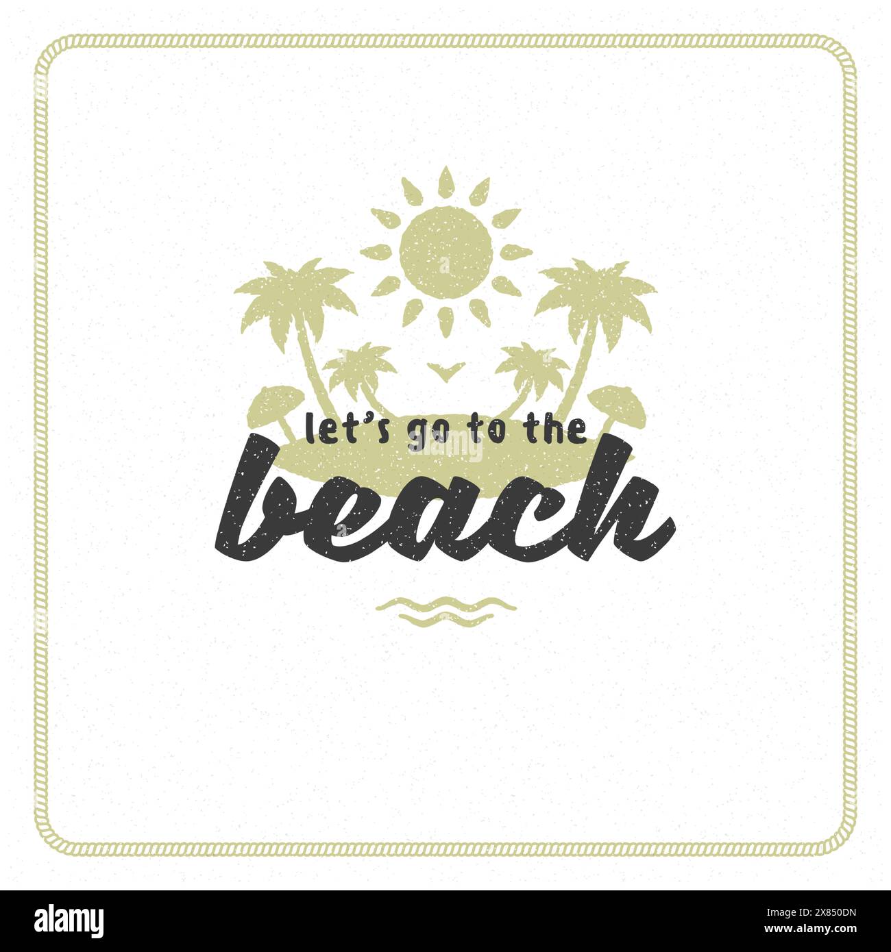 Lets go the beach Stock Vector Images - Alamy
