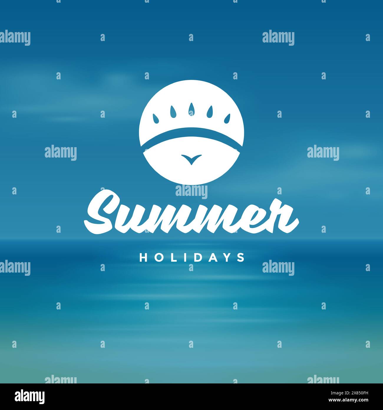 Summer holidays label or badge typography slogan design for poster or ...