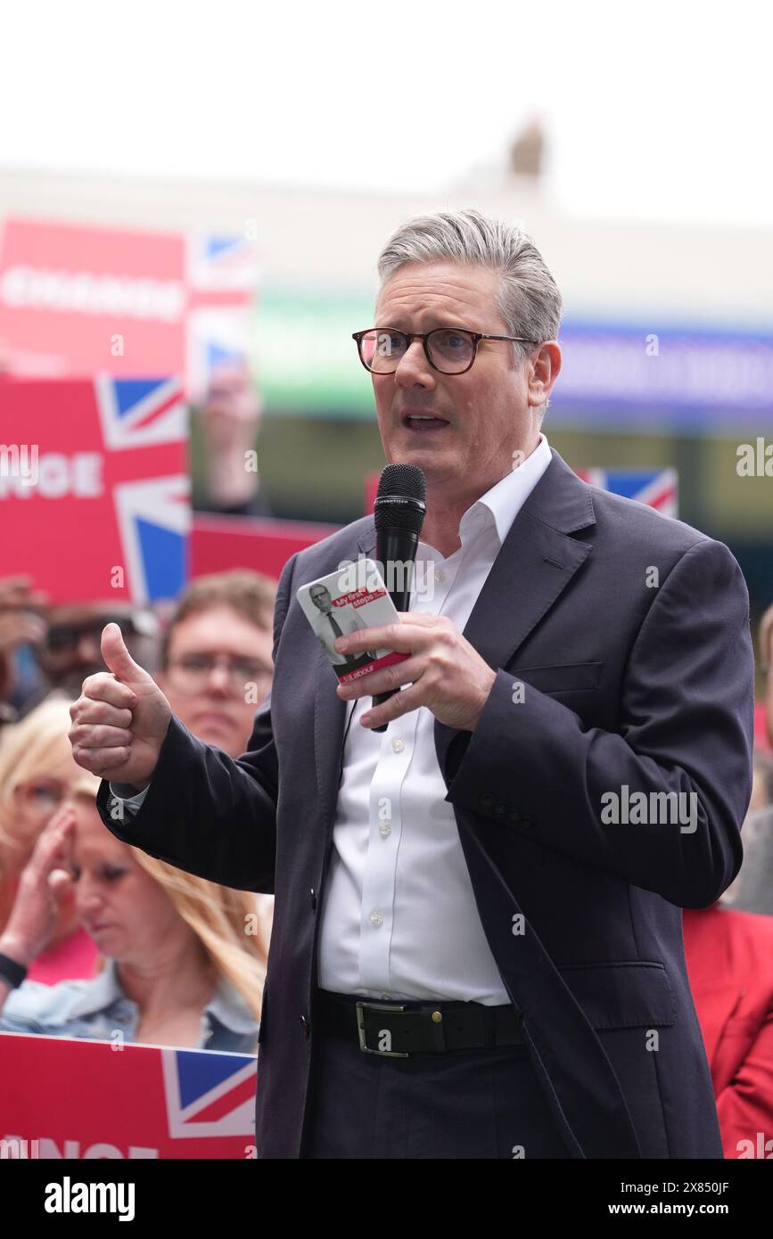 Labour Party leader Sir Keir Starmer during a visit to Gillingham ...