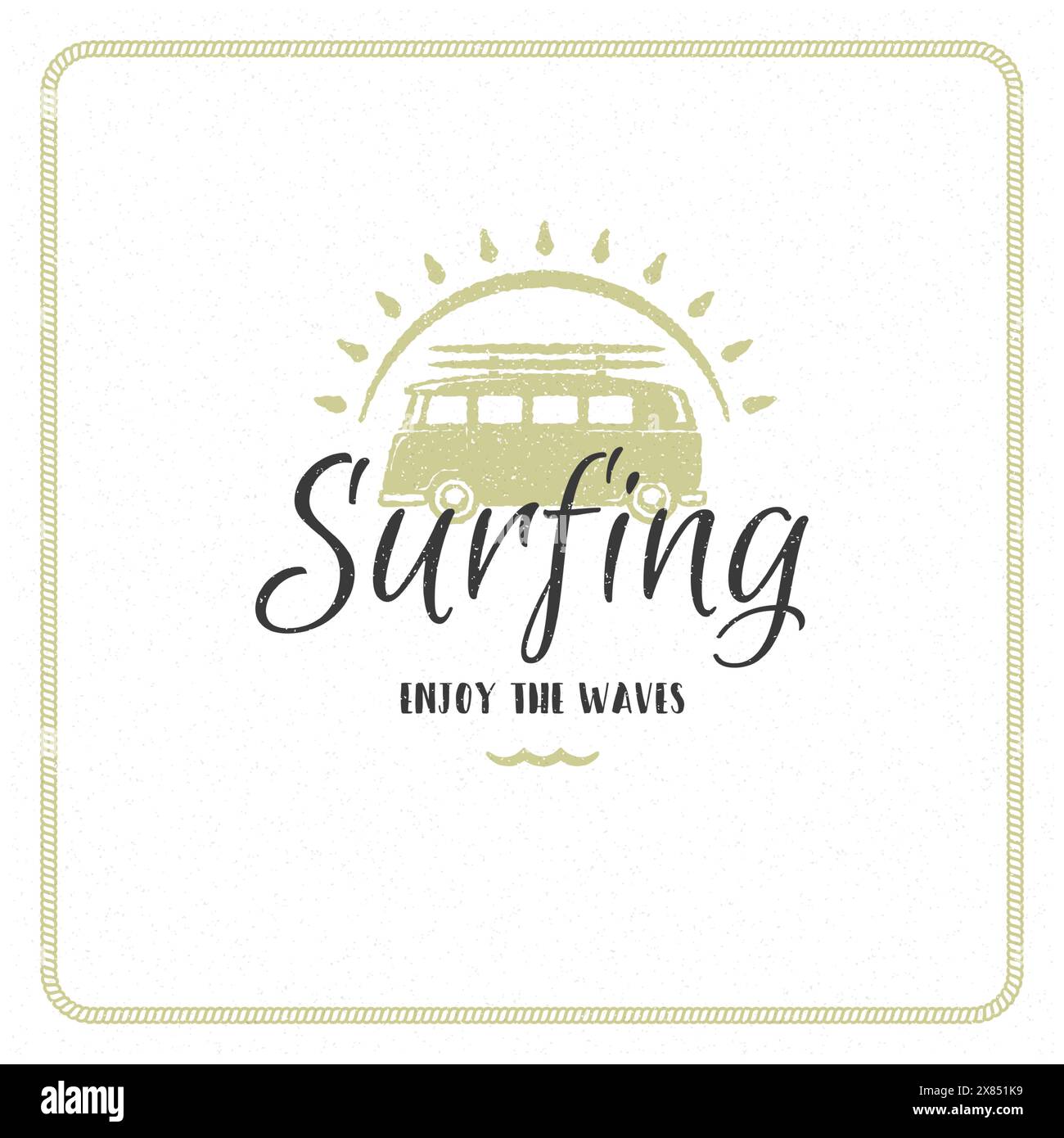Surfing typography inspirational quote design for poster or apparel ...