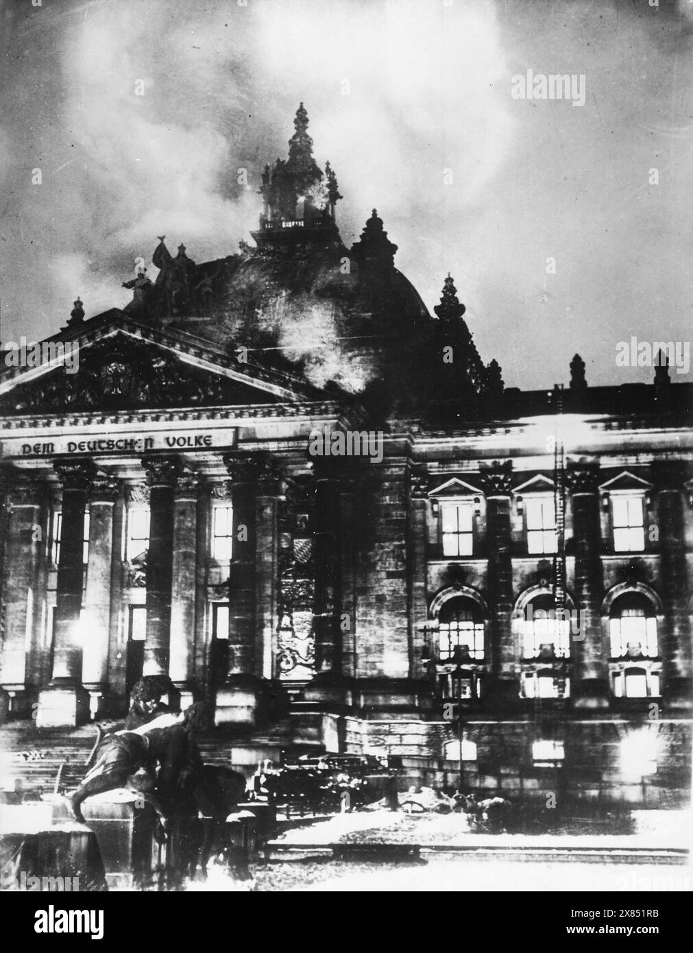 The burning Reichstag building On February 27, 1933, the Reichstag ...