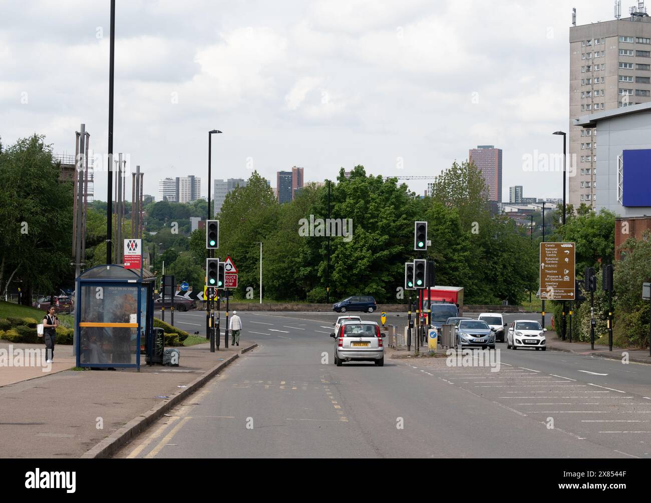 Highgate Road A41 at Haden Circus roundabout, Highgate, Birmingham, UK ...