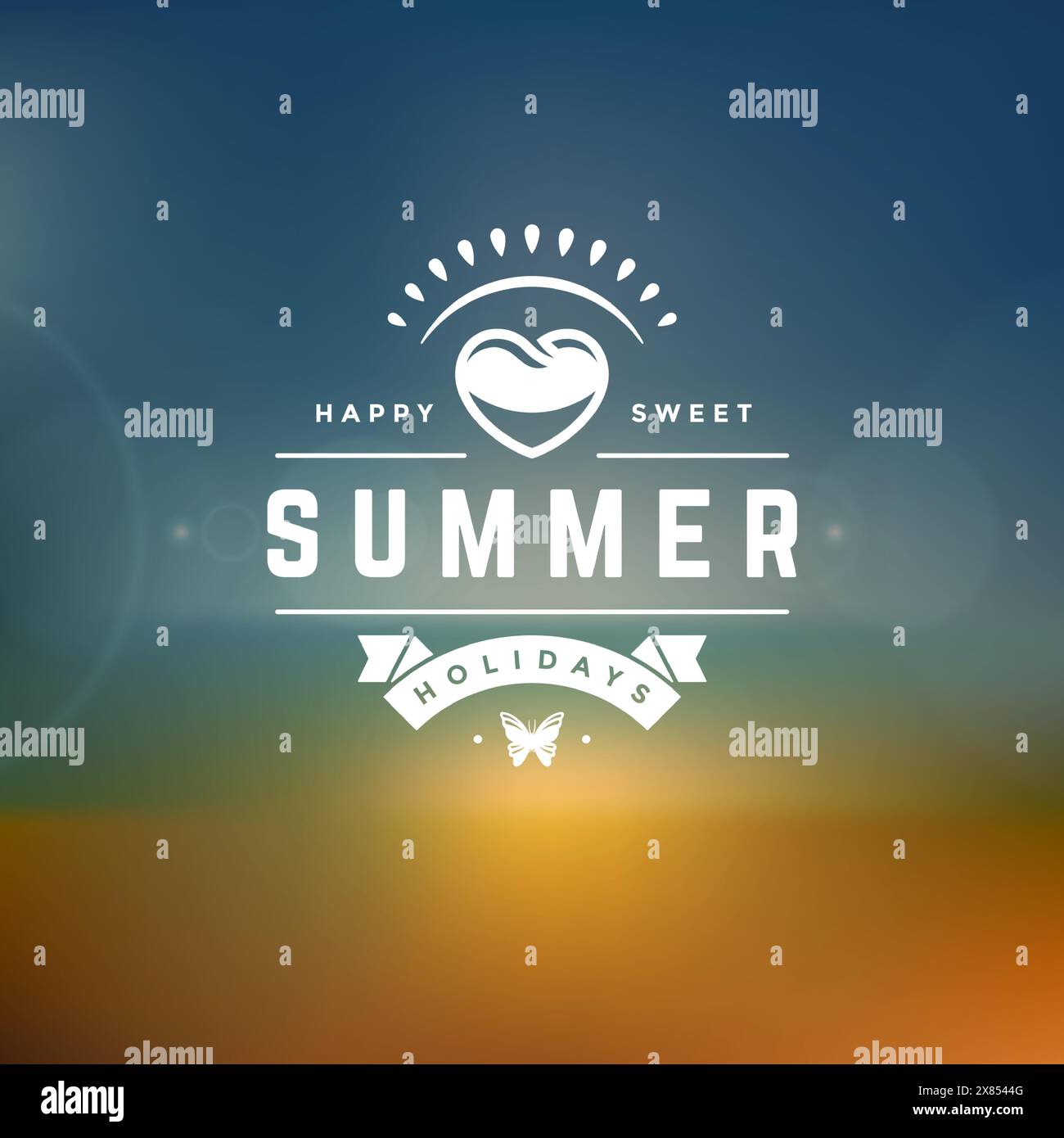 Summer holidays label or badge typography slogan design for poster or ...