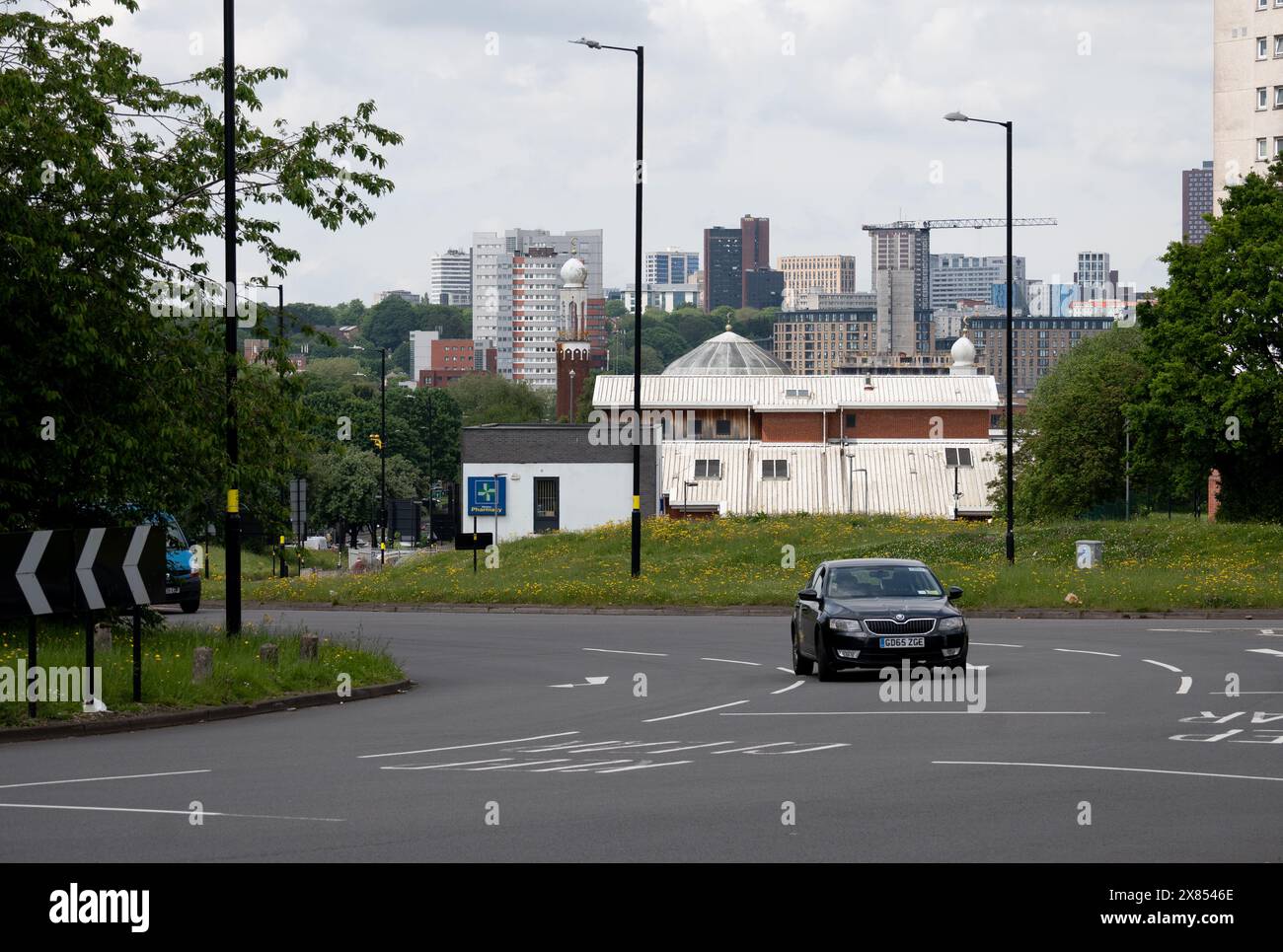 View towards city centre from Haden Circus roundabout, Highgate ...