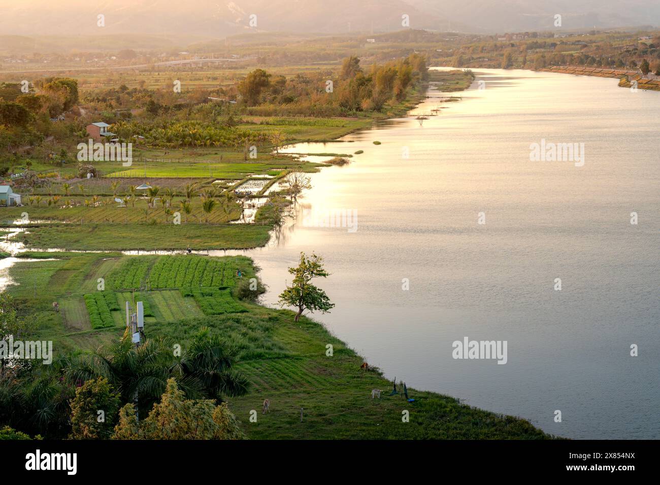 Image of Dak Bla river flowing through Kon Tum city, Vietnam. Kon Tum ...