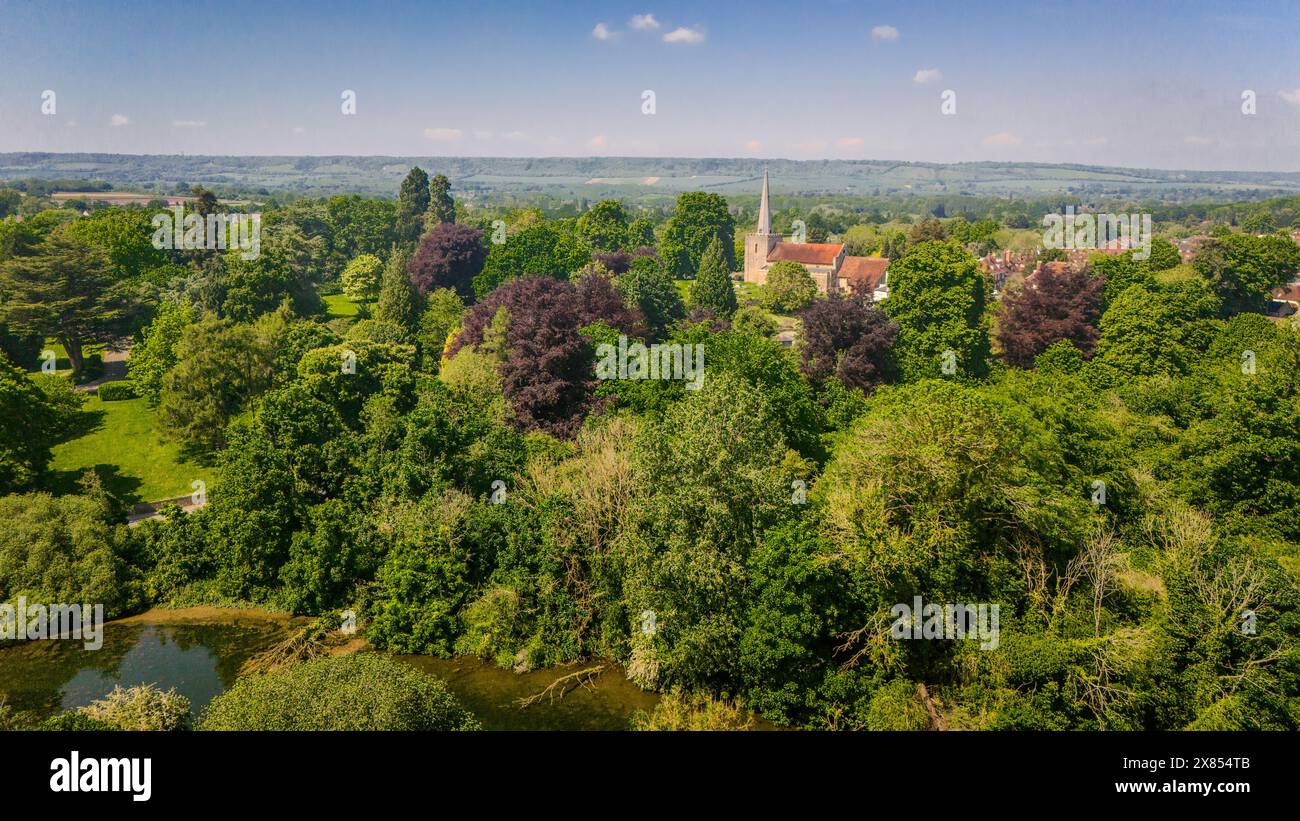 West Malling Church from above Stock Photo - Alamy