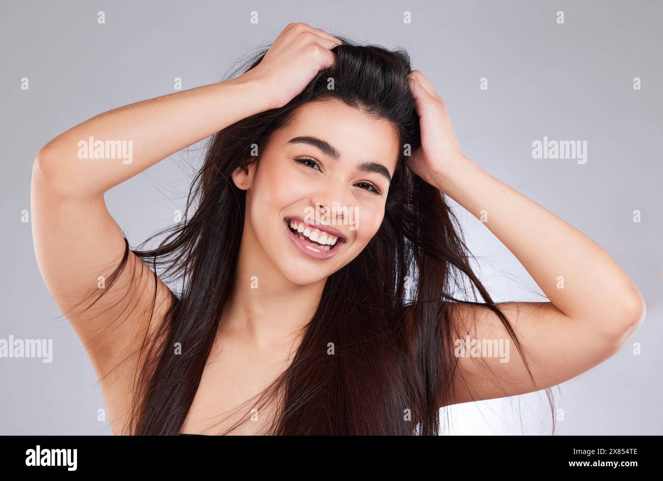 Beauty, pride and hair care portrait of girl with healthy glow from ...