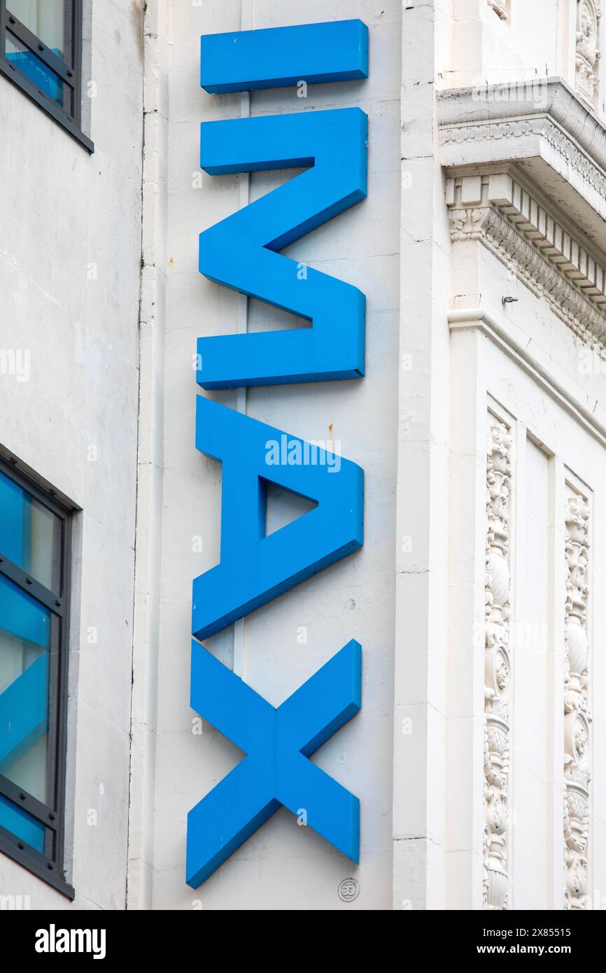 London, UK - February 26th 2024: The IMAX logo on the exterior of a ...