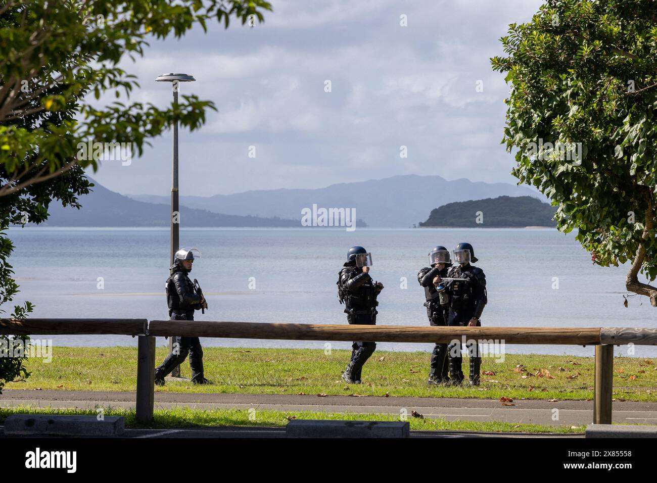 Noumea, France. 23rd May, 2024. Large security measures implemented ...