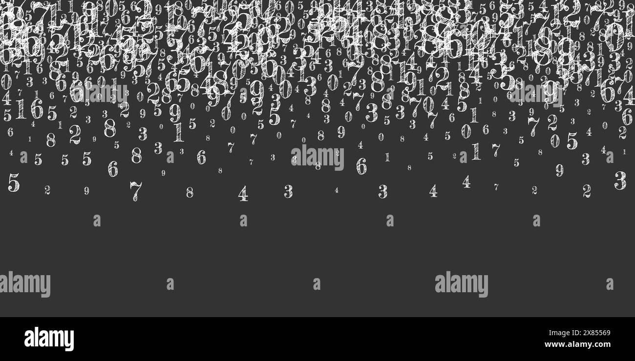 Falling numbers. Math study concept with flying digits. Back to school ...