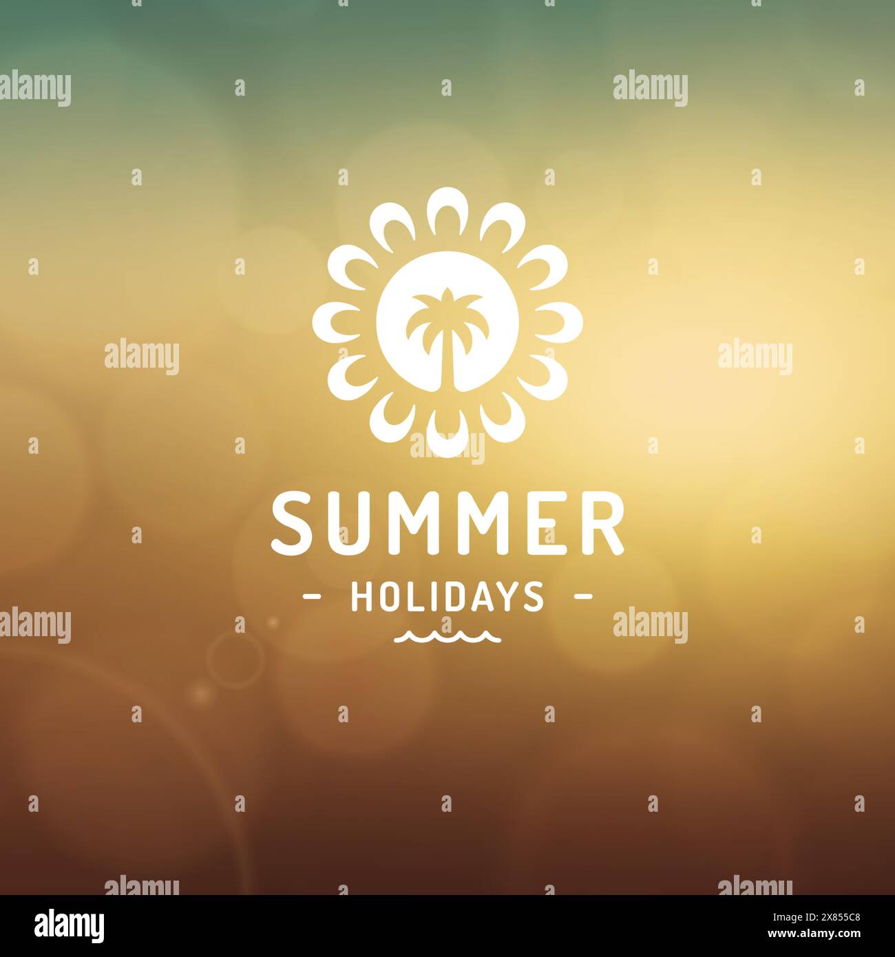 Summer holidays label or badge typography slogan design for poster or ...