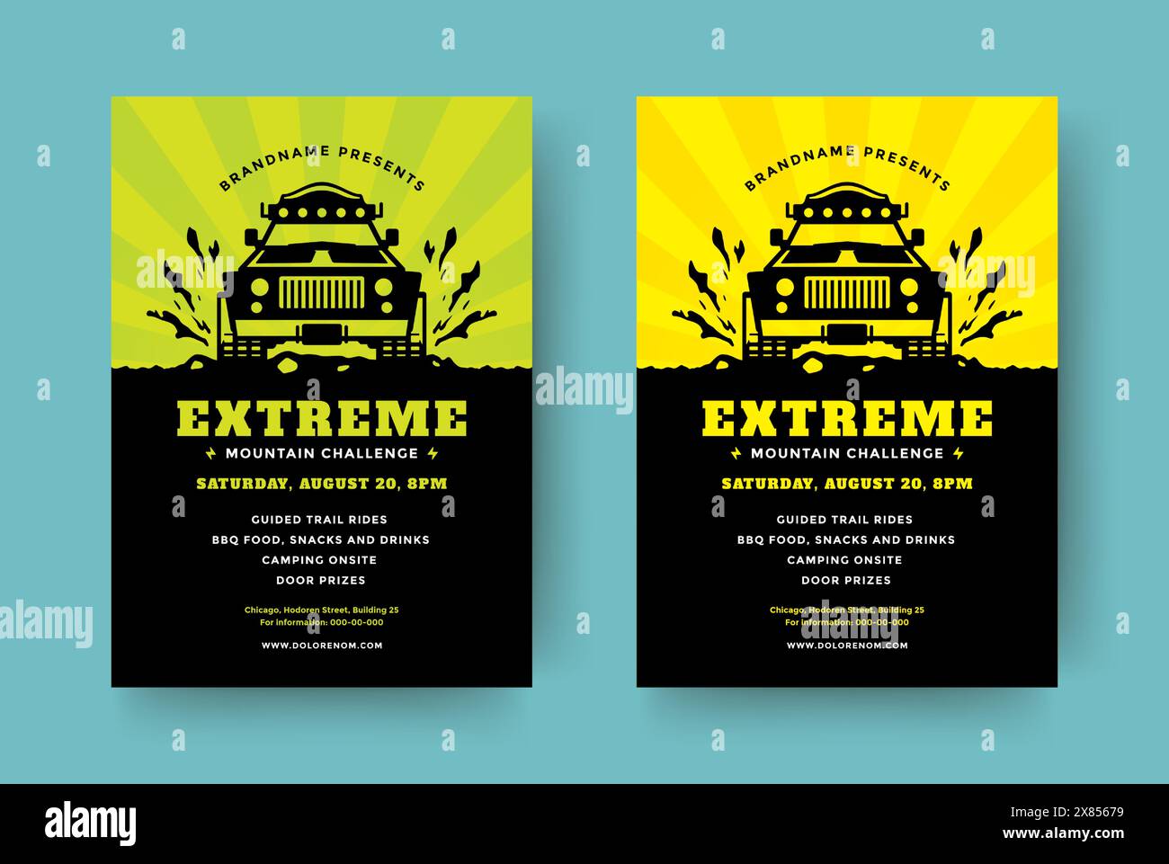Off road truck competition poster or flyer event modern typography ...