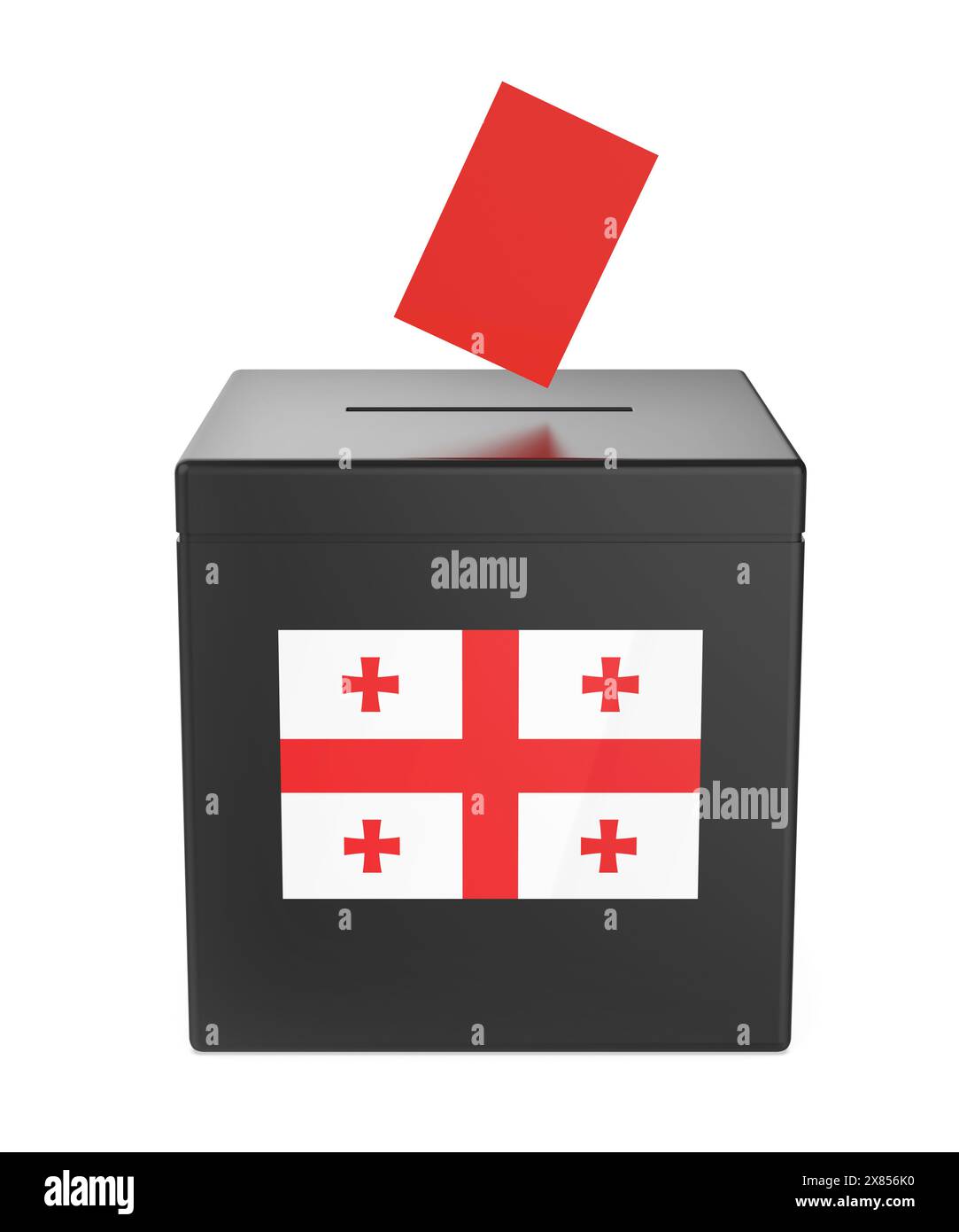 Ballot box with the flag of Georgia Stock Photo - Alamy
