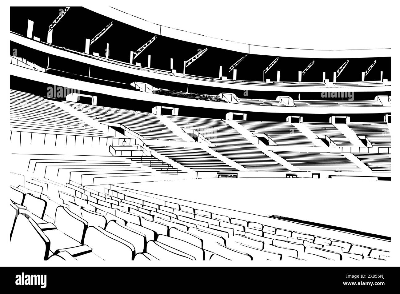 Abstract Stadium Sketch. Vector Background for Sports Poster Design ...