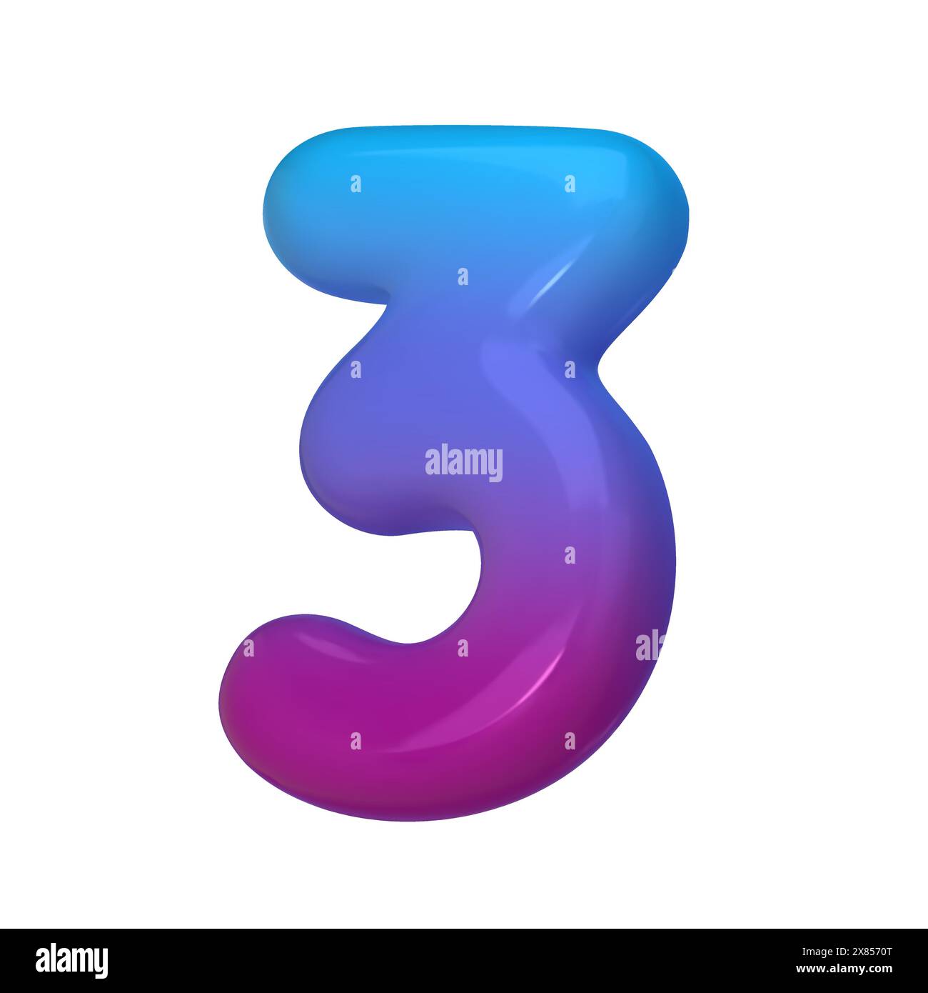 Blue number 3 hi-res stock photography and images - Alamy