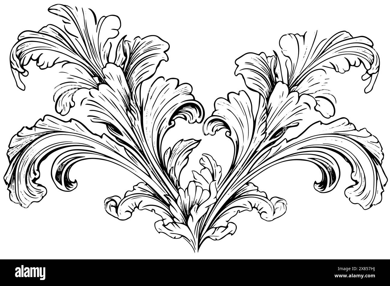 Vintage Floral Vector Illustration: Iris Flowers in Art Nouveau Style ...