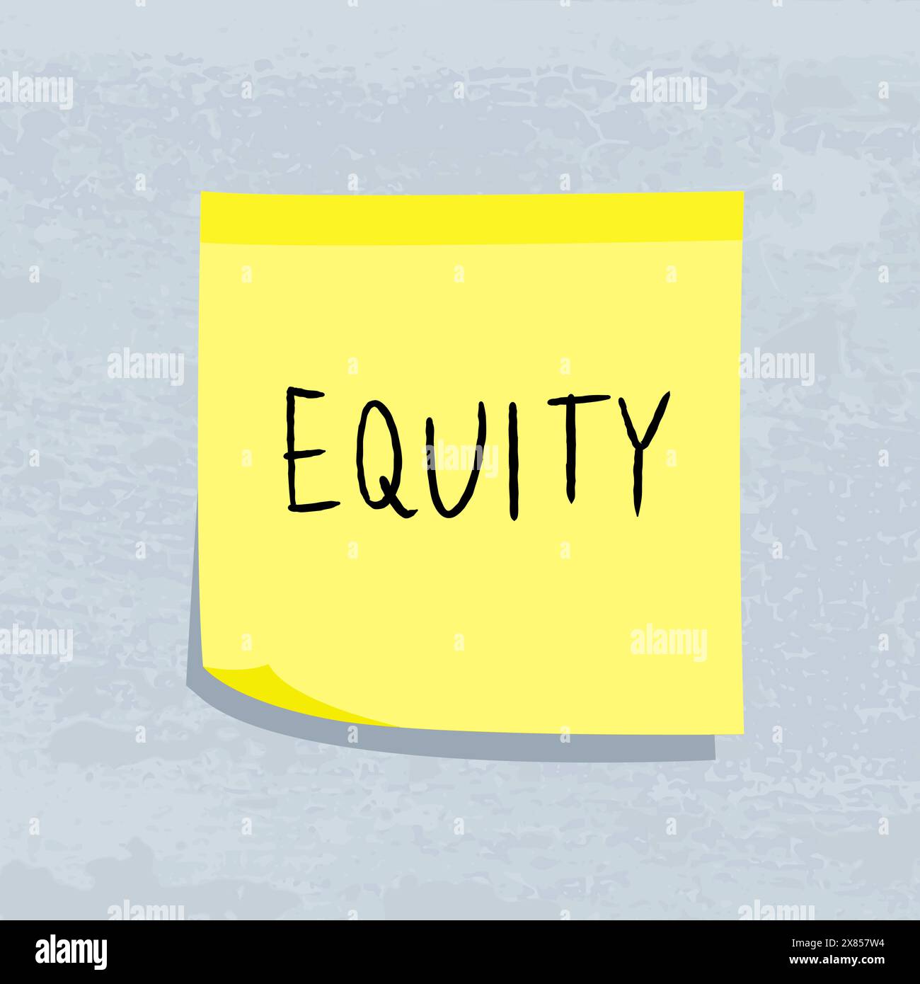 Equity sign. Yellow sticky note message. Paper sign Stock Vector Image ...