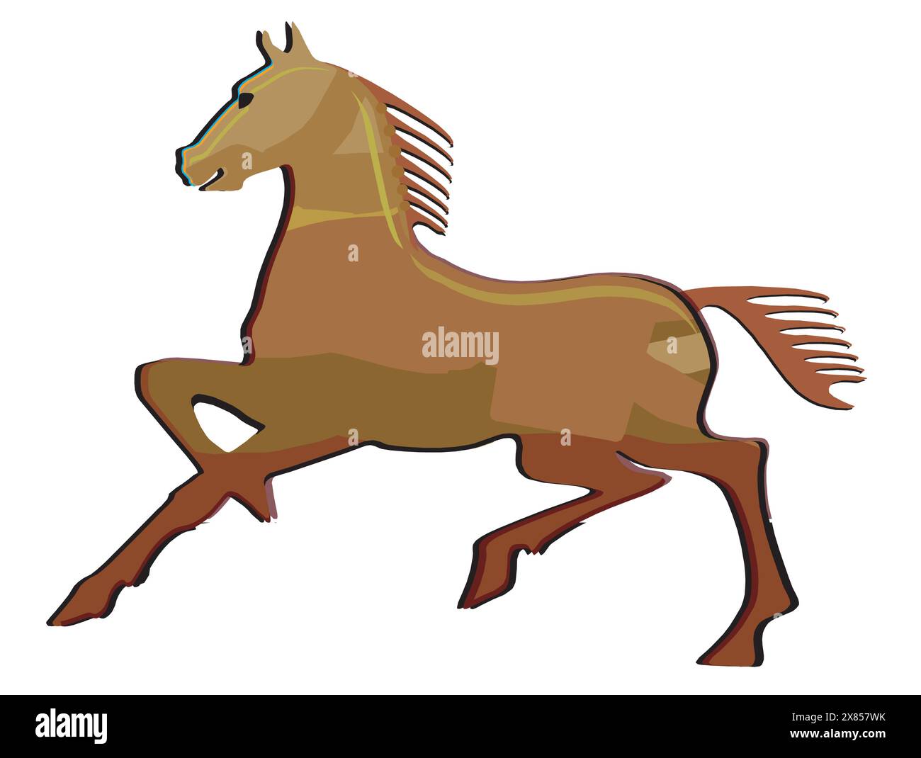 Horse galloping, portrait illustration Stock Vector Image & Art - Alamy