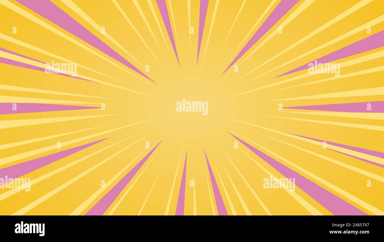 Dynamic burst yellow gold pink background. Exploding sunburst vector ...