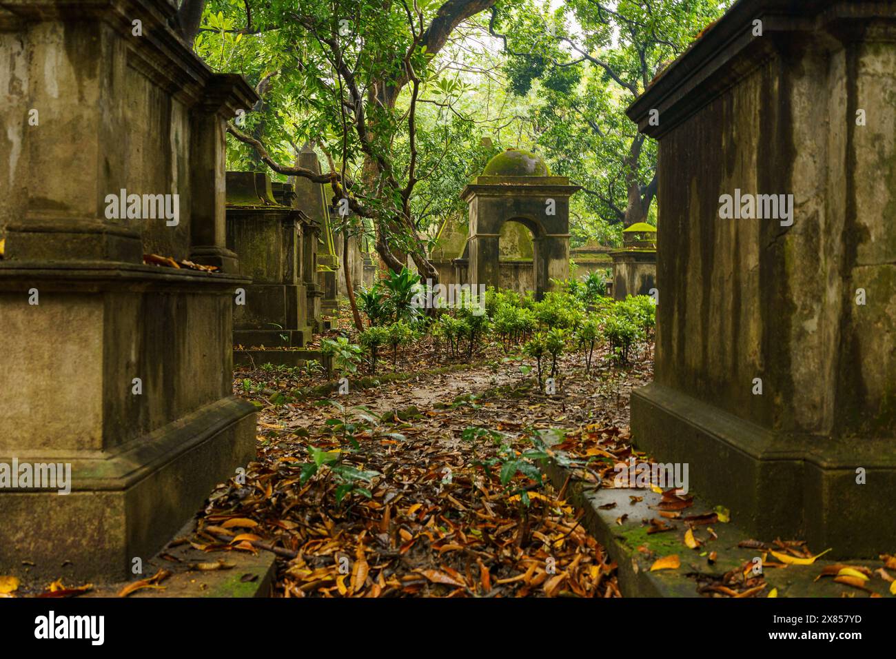 South park street cemetery in Kolkata, India. Historic cemetery with ...