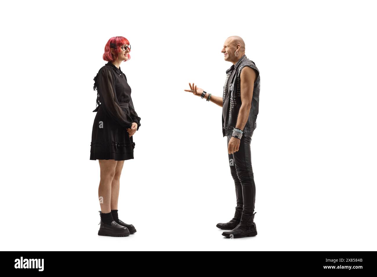 Bald woman on black Cut Out Stock Images & Pictures - Alamy