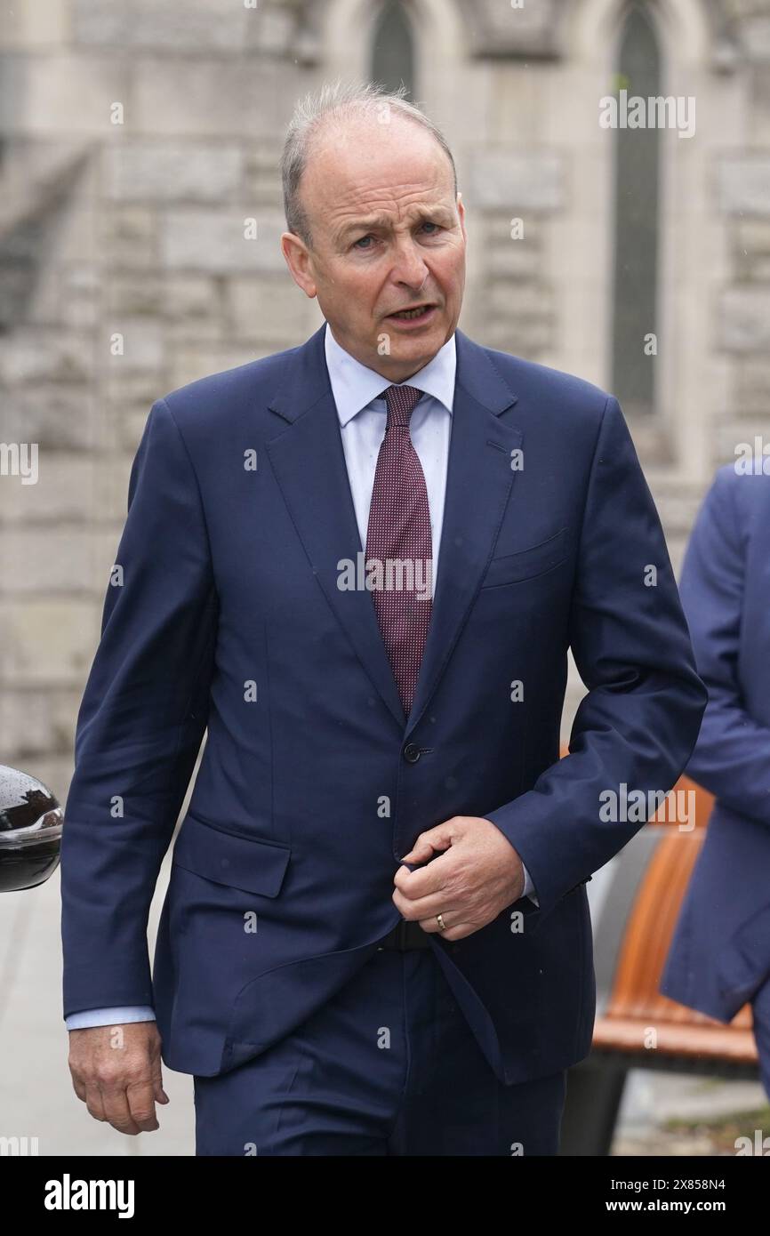 Tanaiste Micheal Martin arrives for the funeral of businessman ...