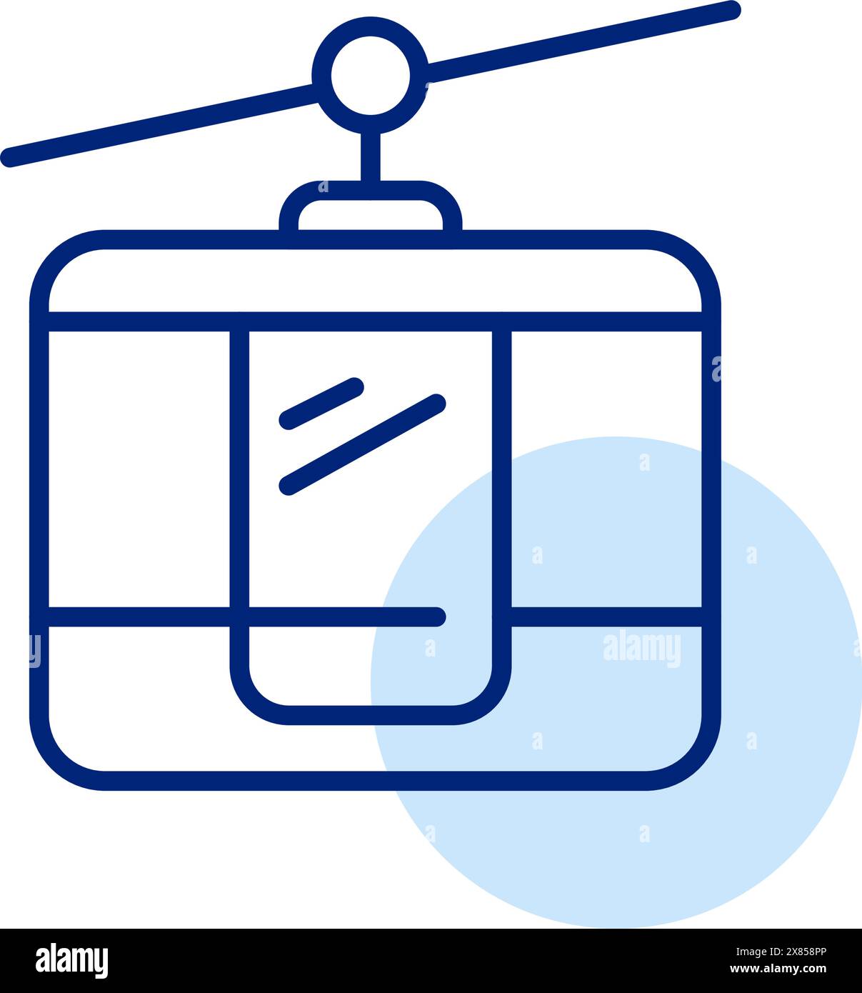 Cable car. Mountain and hill urban and travel public transportation ...