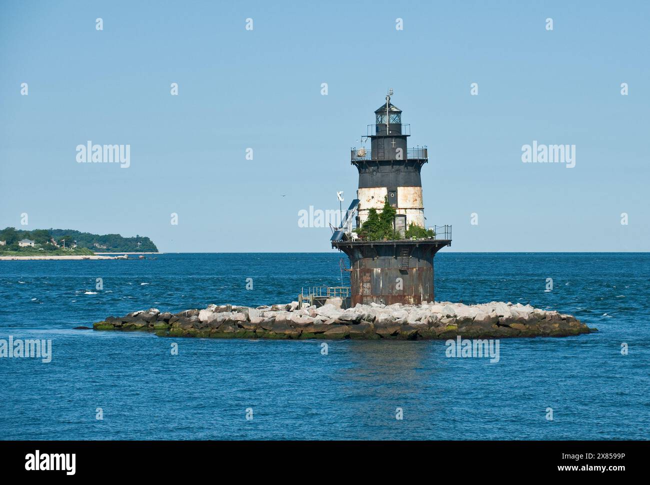 Orient Point Light. Plum Gut, Long Island, New York, USA Stock Photo ...