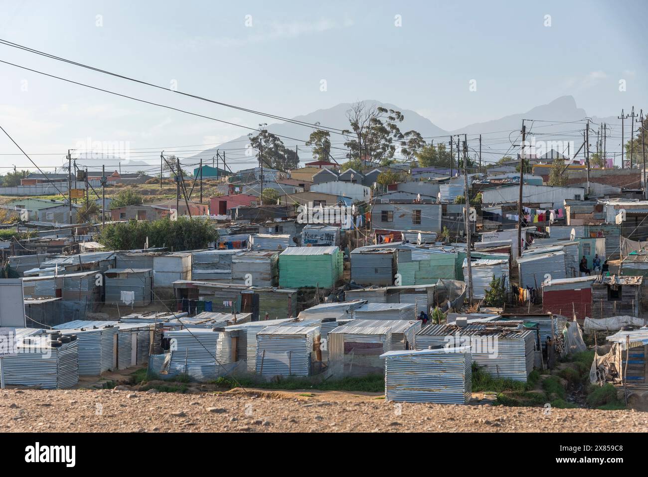Tulbagh Western Cape South Africa. 23.04. 2024. Overview of a township ...
