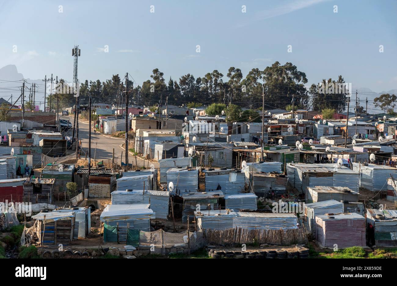 Tulbagh Western Cape South Africa. 23.04. 2024. Overview of a township ...