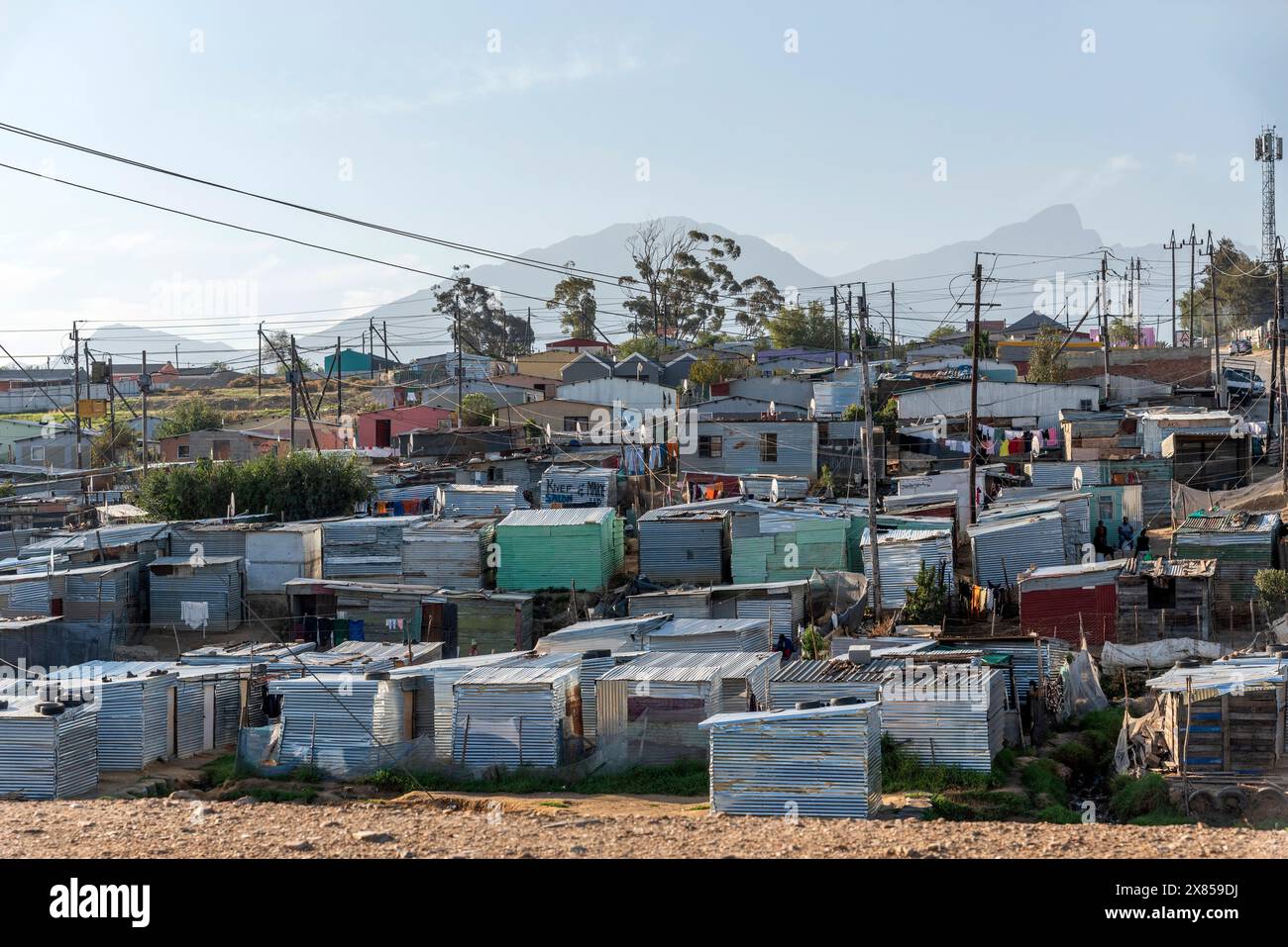 Tulbagh Western Cape South Africa. 23.04. 2024. Overview of a township ...