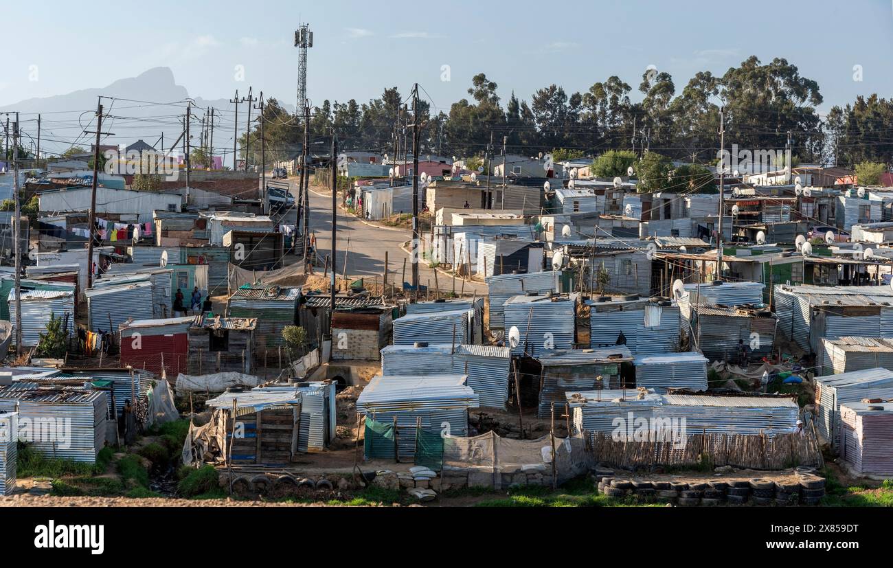 Tulbagh Western Cape South Africa. 23.04. 2024. Overview of a township ...