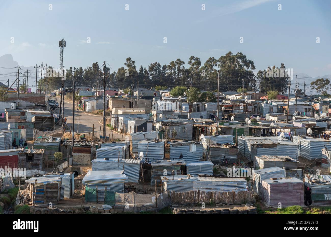 Tulbagh Western Cape South Africa. 23.04. 2024. Overview of a township ...