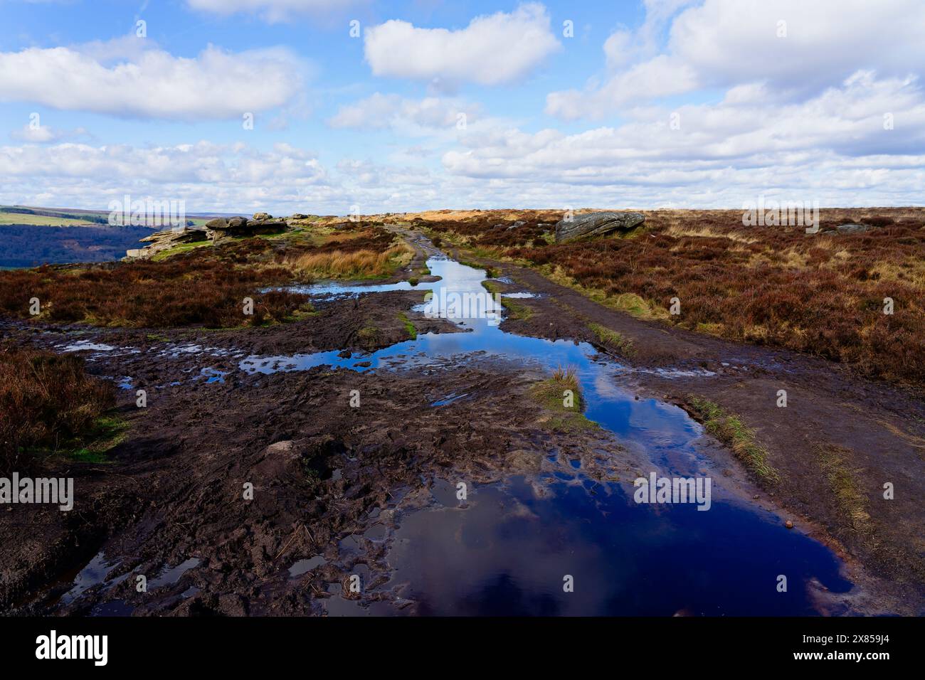 Heavy rain has left large puddles and deep thick mud across sections of ...