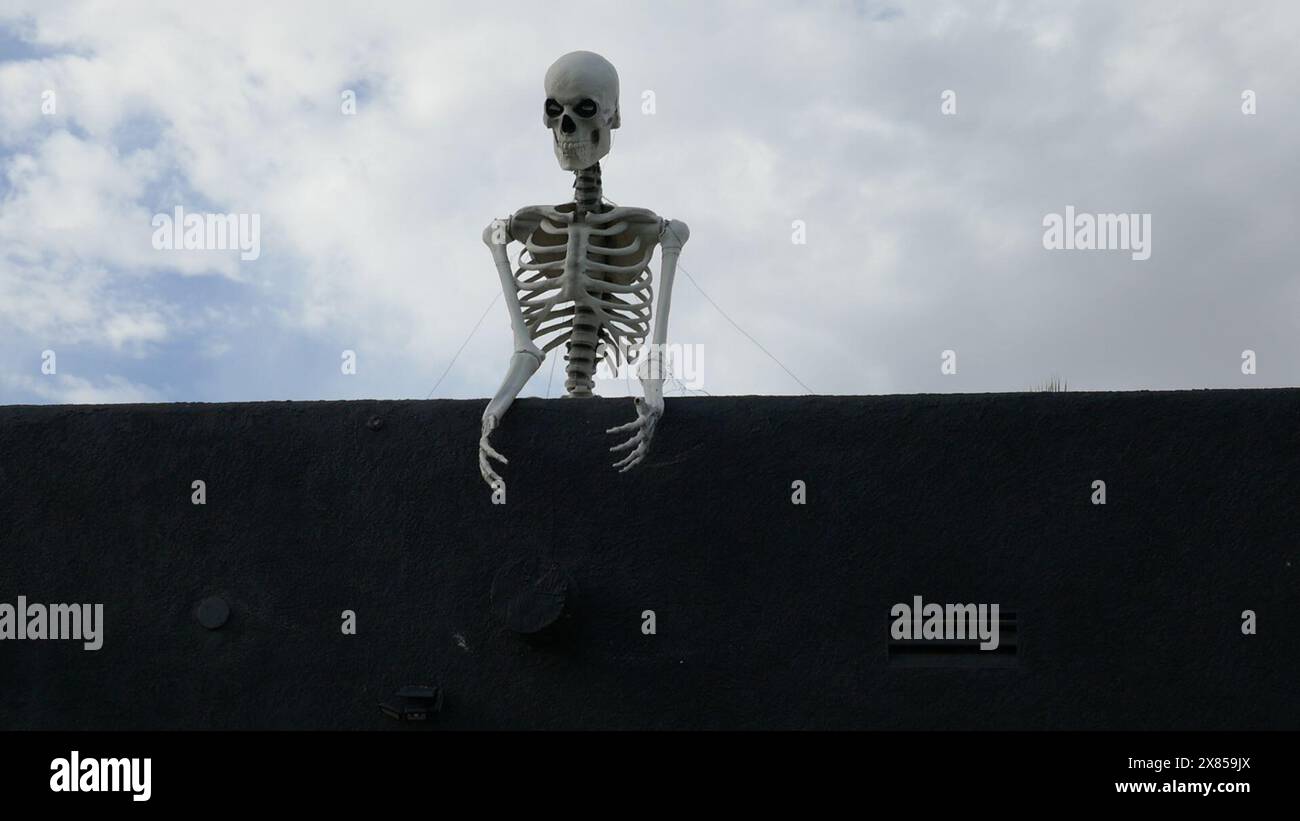 Las Vegas, Nevada, USA 14th May 2024 Skeleton on Building on May 14 ...