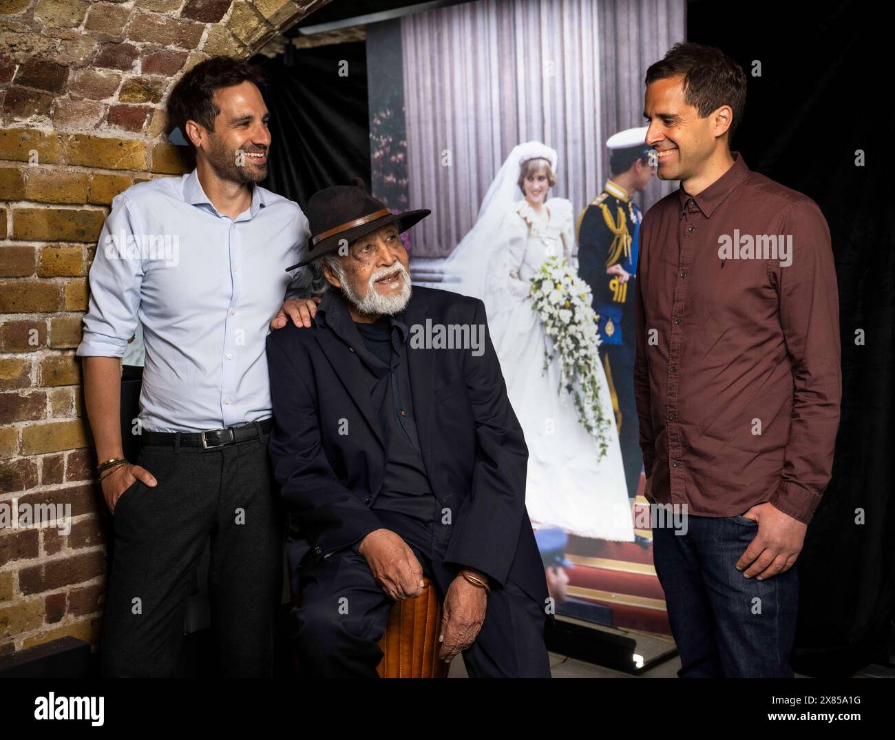 EDITORIAL USE ONLY (left to right) Photographers Samir Hussein, Anwar Hussein and Zak Hussein ...
